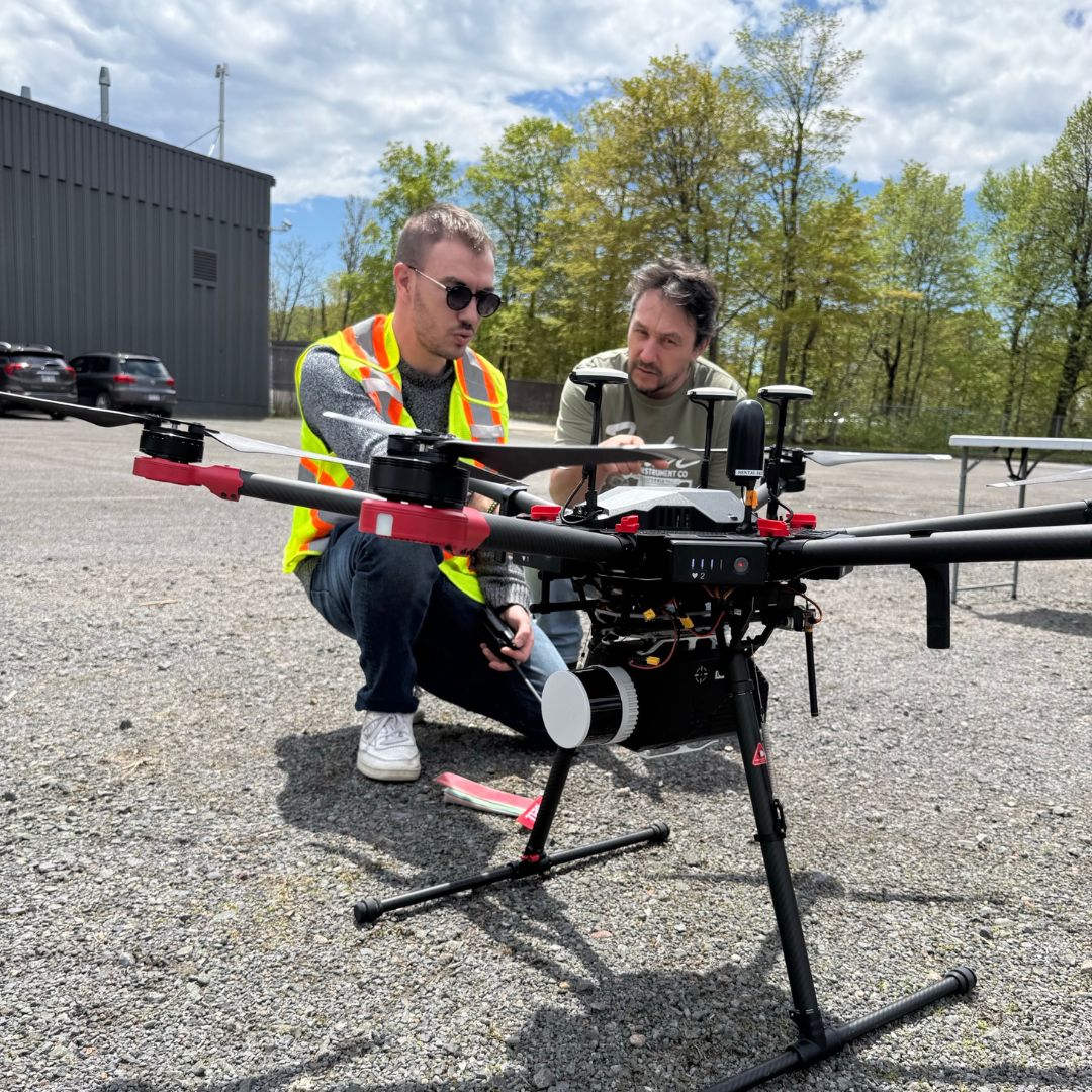 Modular geospatial data sensor for drones